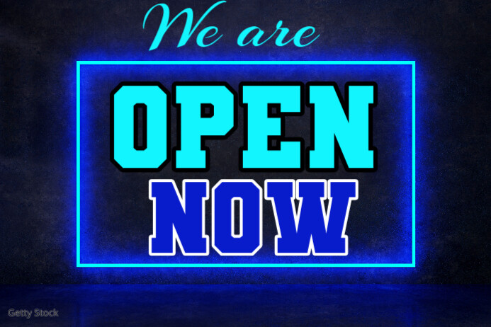 Plantilla de We are open now | PosterMyWall