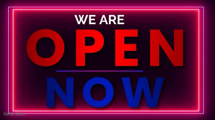 Copy of WE ARE OPEN NOW VIDEO | PosterMyWall
