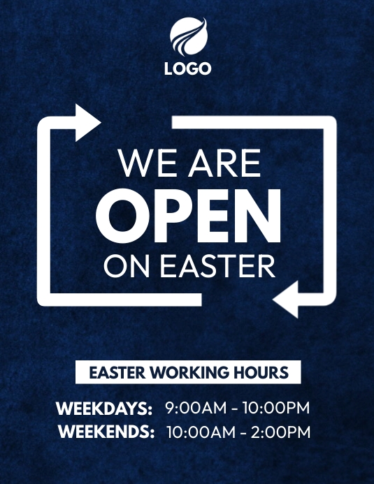 Copy of We are open on Easter business poster | PosterMyWall
