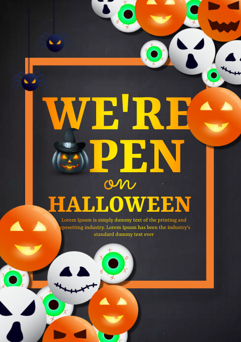 We are open on halloween Template | PosterMyWall