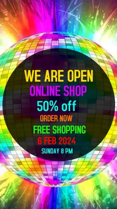 we are open online shop Template | PosterMyWall