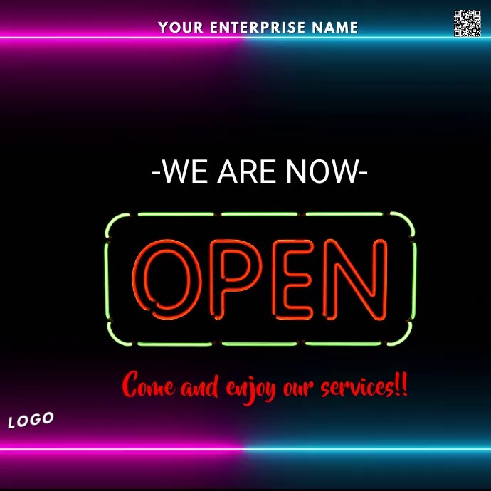 Copy of we are open post | PosterMyWall