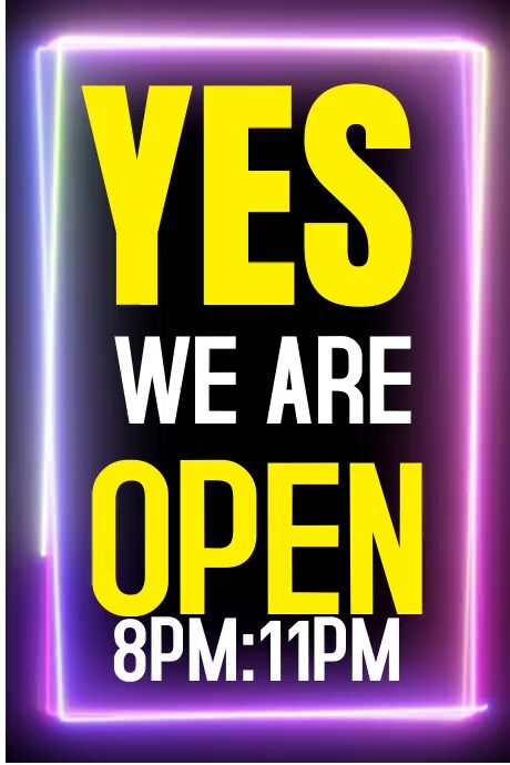 We Are Open Poster Template | PosterMyWall