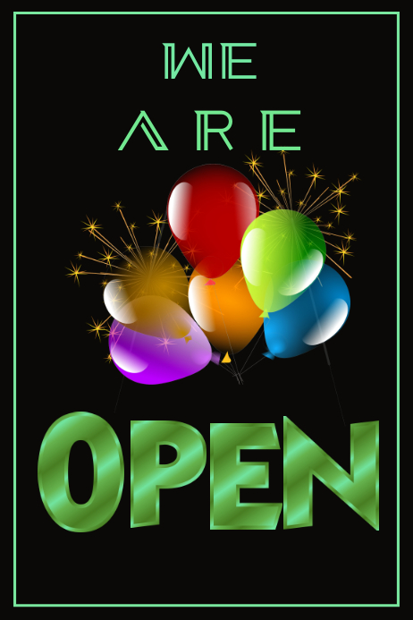 We Are Open Poster Template | PosterMyWall