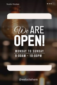 We Are Open Poster Template | PosterMyWall