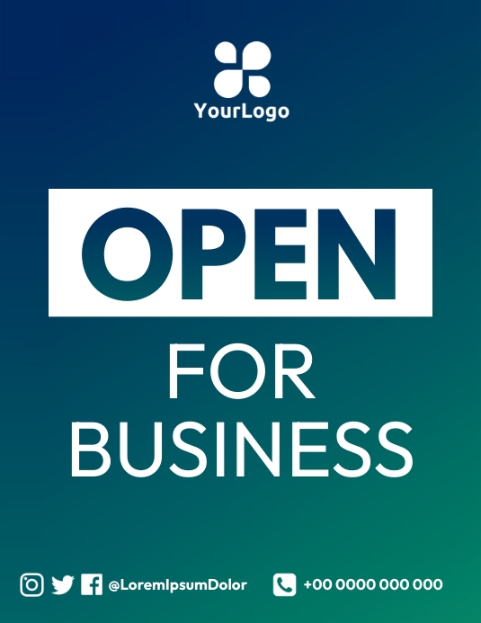 We are open poster Template | PosterMyWall