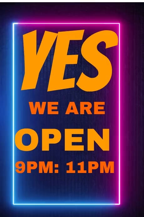 We Are Open Poster Template | PosterMyWall