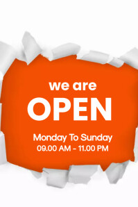 We Are Open Poster Template | PosterMyWall