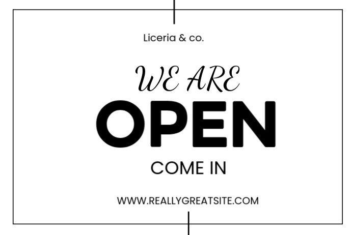 We Are Open Poster Template | PosterMyWall