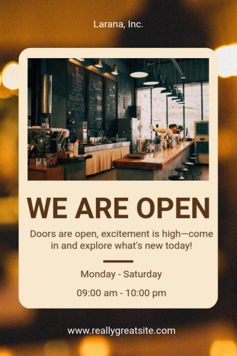 We Are Open Poster Template | PosterMyWall