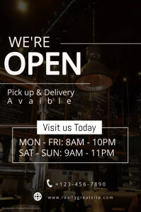 We Are Open Poster Template | PosterMyWall