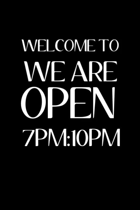We Are Open Poster Template | PosterMyWall