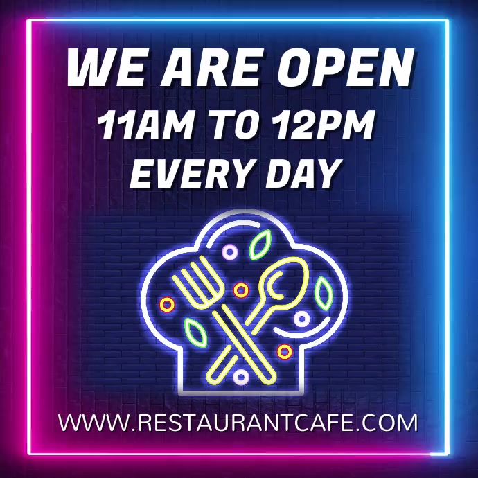 We Are Open Restaurant Food Template | PosterMyWall