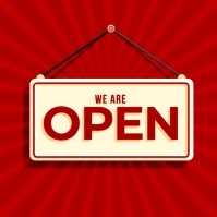 We Are Open Sign Template | PosterMyWall