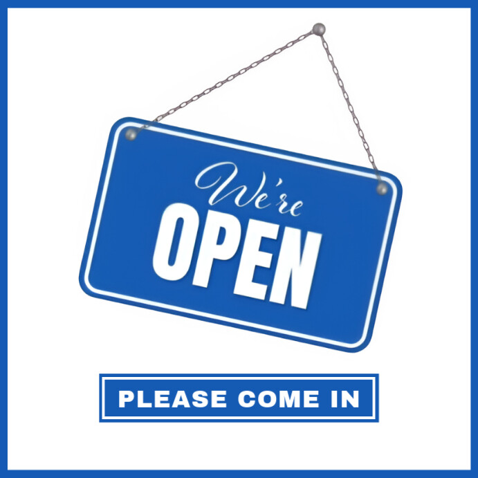 Copy of We are open sign | PosterMyWall