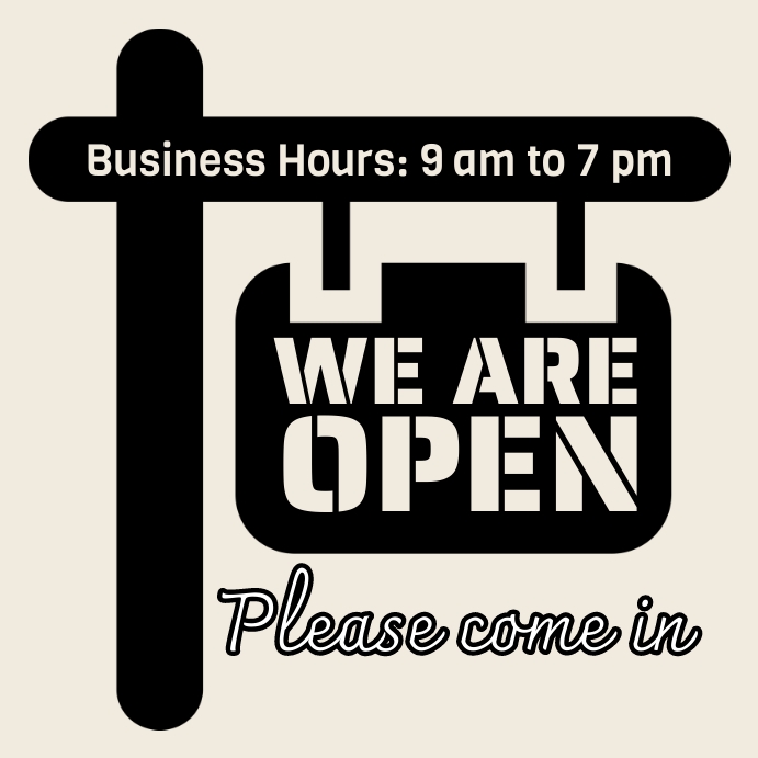 Copy of we are open sign | PosterMyWall