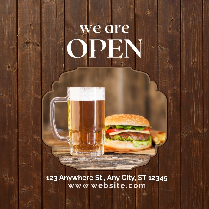 We Are Open Template | PosterMyWall