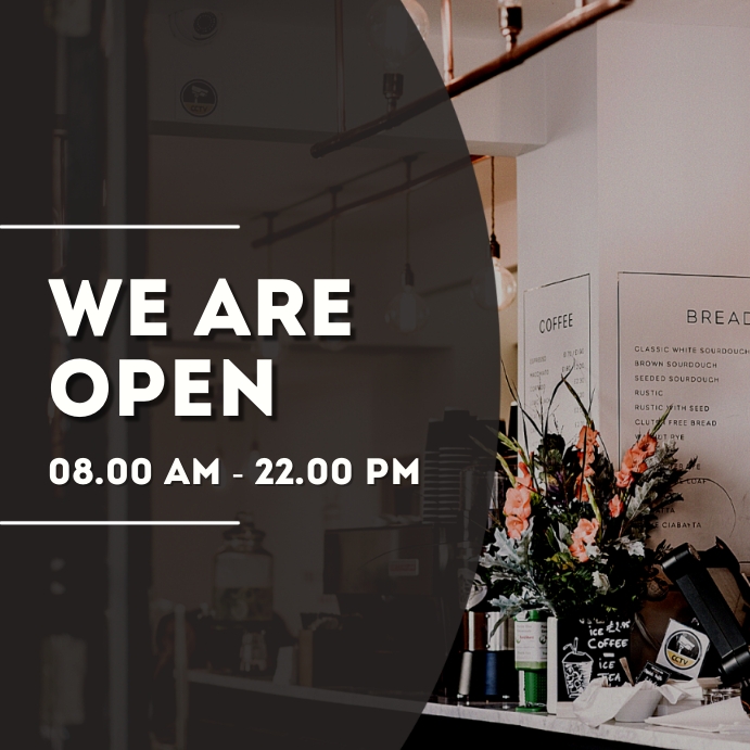 WE ARE OPEN TEMPLATE | PosterMyWall