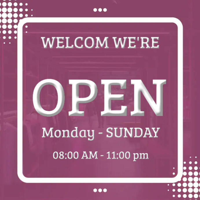 We are open templates | PosterMyWall