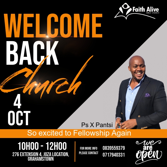 We are Opening for Church Template | PosterMyWall