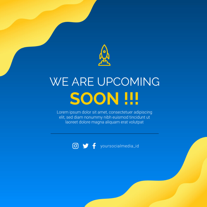 We Are Upcoming Soon Social Media Post Template | PosterMyWall