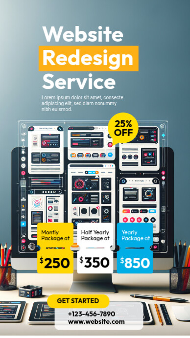 Copy of We build website service | PosterMyWall
