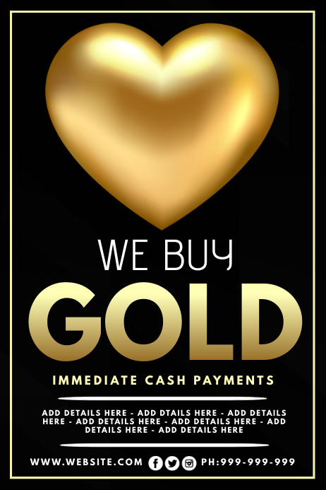 Copy of We Buy Gold Poster | PosterMyWall