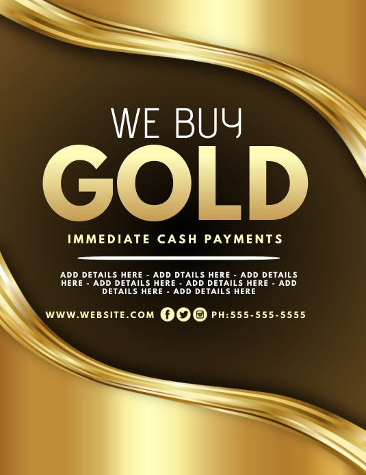 We Buy Gold v.1 Template | PosterMyWall