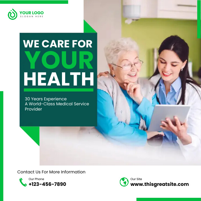 We Care Your Health Instagram Post Templat | PosterMyWall