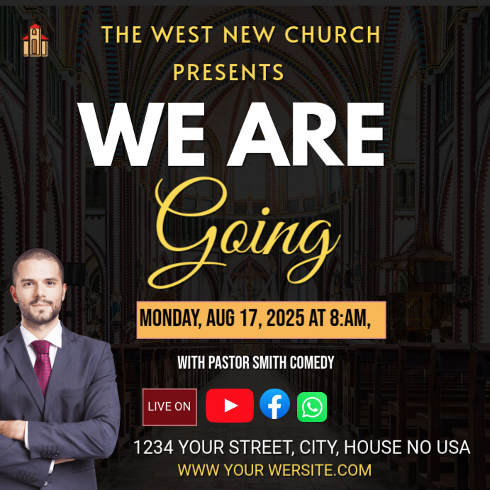 Copy of We going live flyer | PosterMyWall