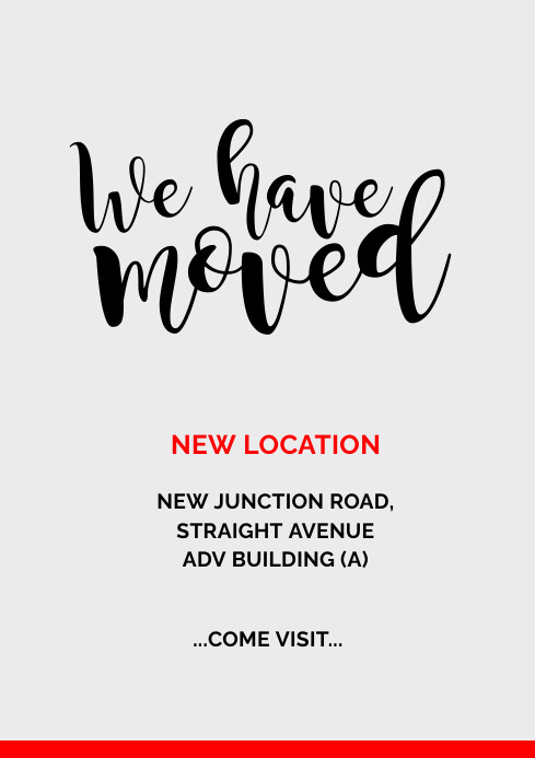 we have moved real estate poster Template | PosterMyWall