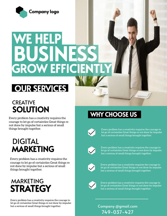 We help business grow efficiently Template | PosterMyWall
