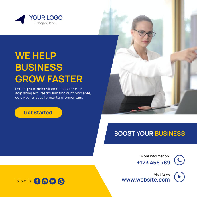 We Help Business Grow Faster Poster Template | PosterMyWall