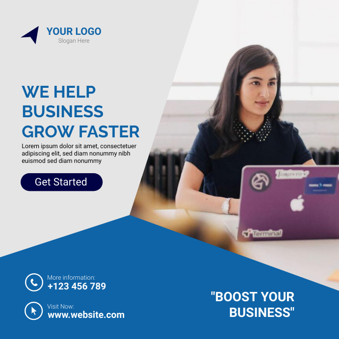 We Help Business Grow Faster Poster Template | PosterMyWall
