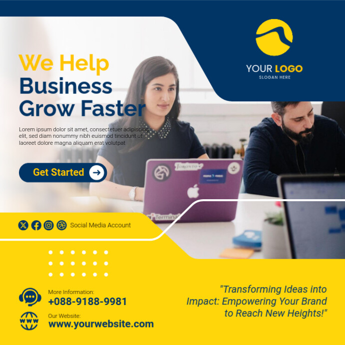 We Help Business Grow Faster Poster Template | PosterMyWall