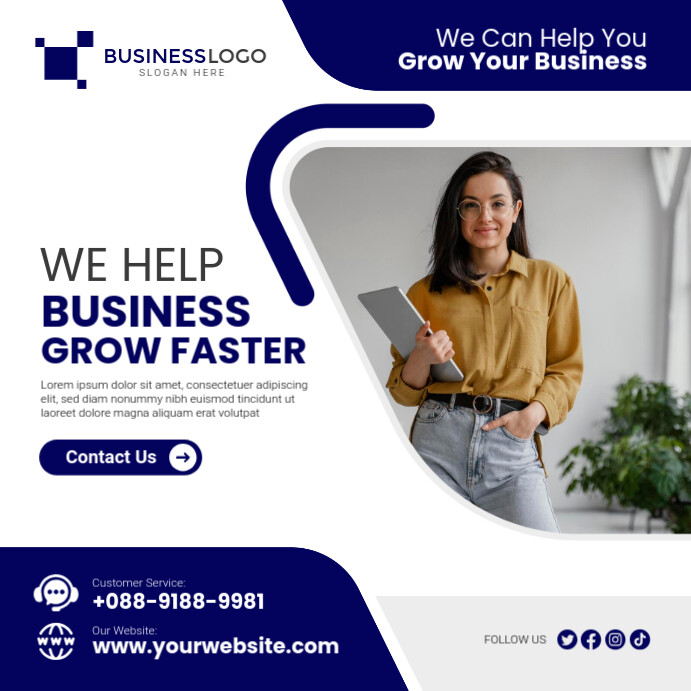 Copy of We Help Business Grow Faster Poster Template | PosterMyWall