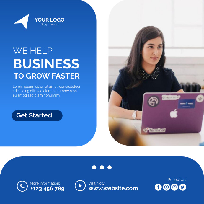 We Help Business To Grow Faster Poster Template | PosterMyWall