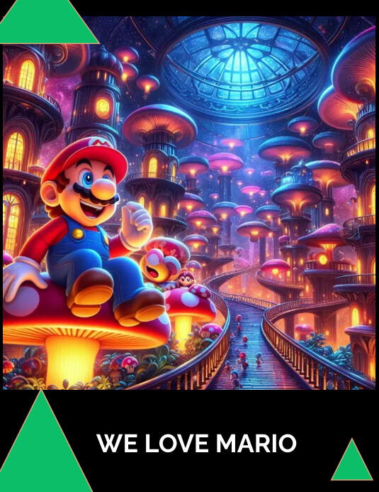 WE LOVE MARIO Template | PosterMyWall