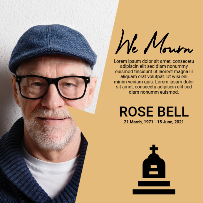 Copy of We Mourn Post | PosterMyWall