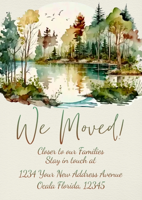 We Moved Announcement Template | PosterMyWall