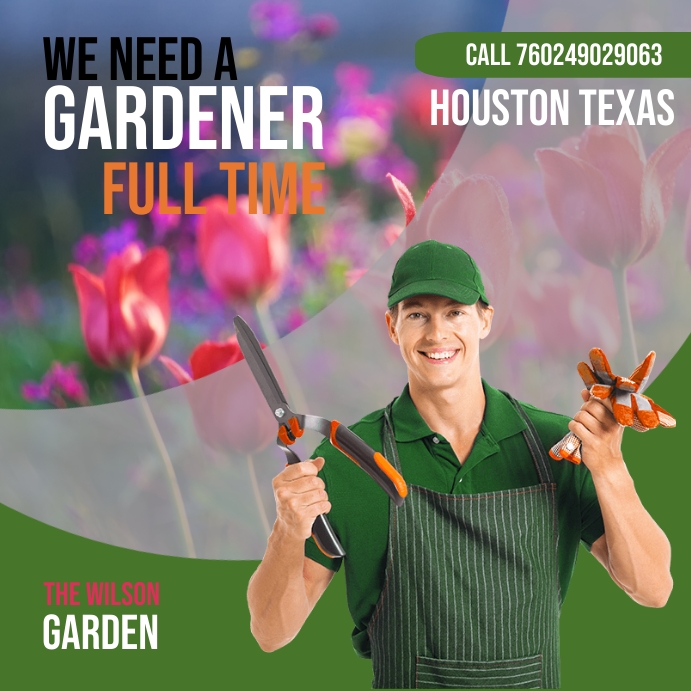 we need a gardener Template | PosterMyWall
