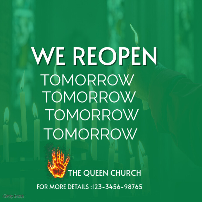 Copy of WE REOPEN TOMORROW | PosterMyWall