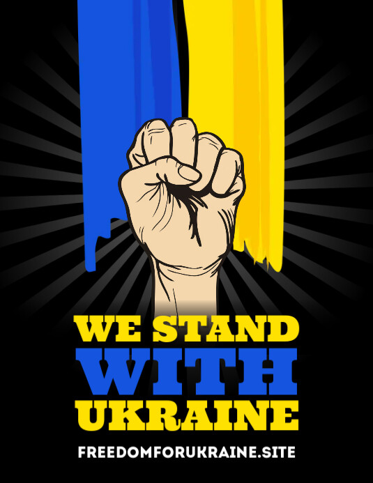 WE STAND WITH UKRAINE FLYER Template | PosterMyWall