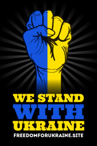 WE STAND WITH UKRAINE POSTER Template | PosterMyWall