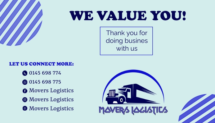 WE VALUE YOU CARD Template | PosterMyWall