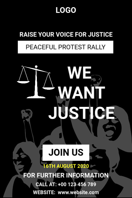 Copy of We want justice rally poster | PosterMyWall