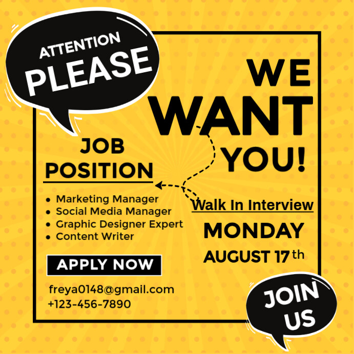 Copy of We want you | PosterMyWall