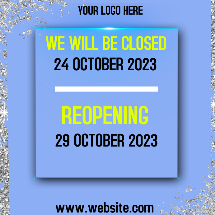 we will be closed announcement flyer Template | PosterMyWall