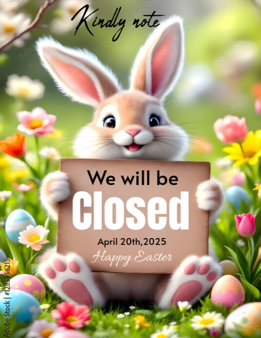 Copy of we will be closed at easter day | PosterMyWall