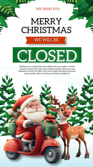 Copy of We will be closed for christmas | PosterMyWall